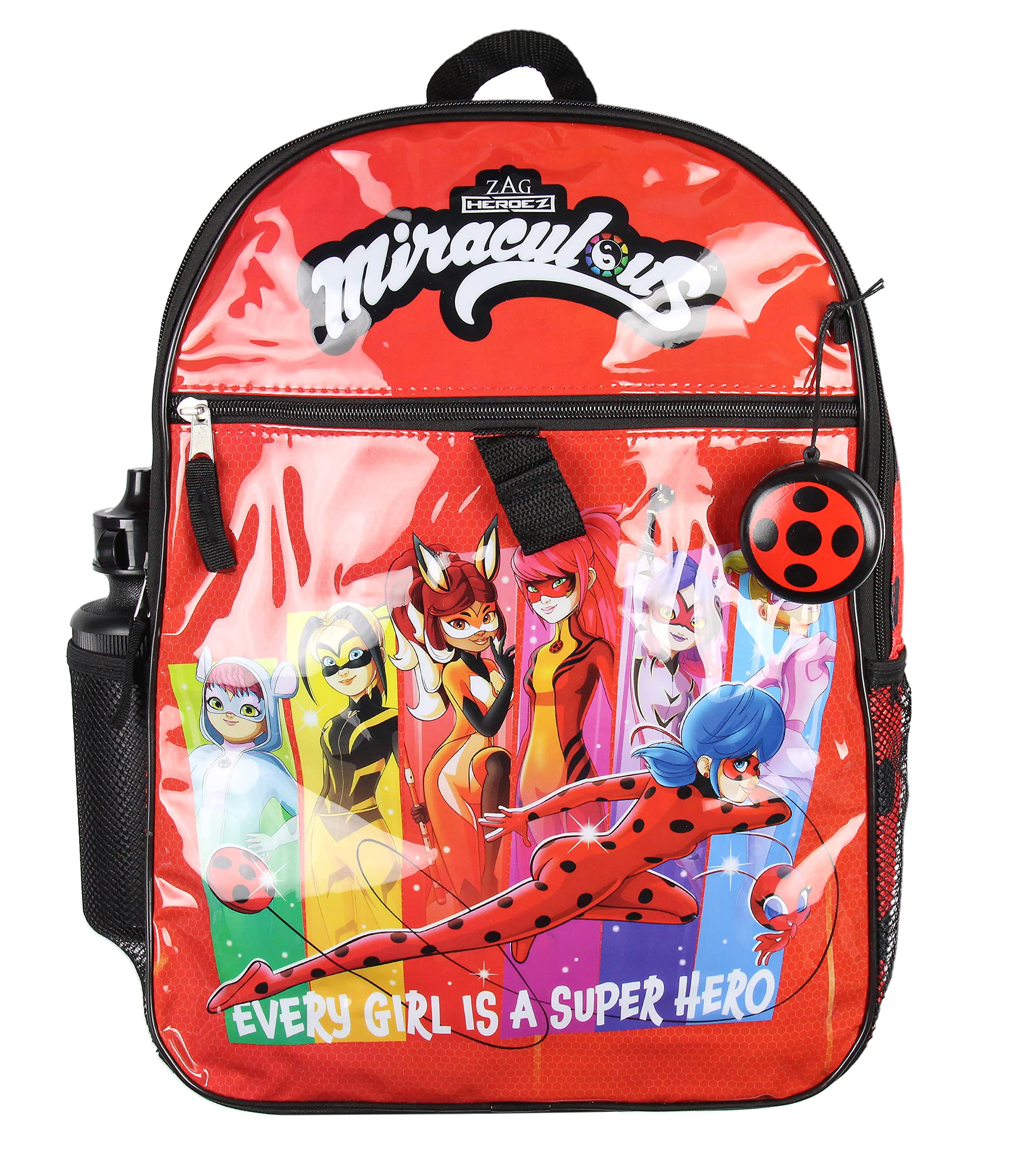 Miraculous Tales of Ladybug & Cat Noir Characters 5 PC Backpack Lunchbox Icepack Water Bottle
