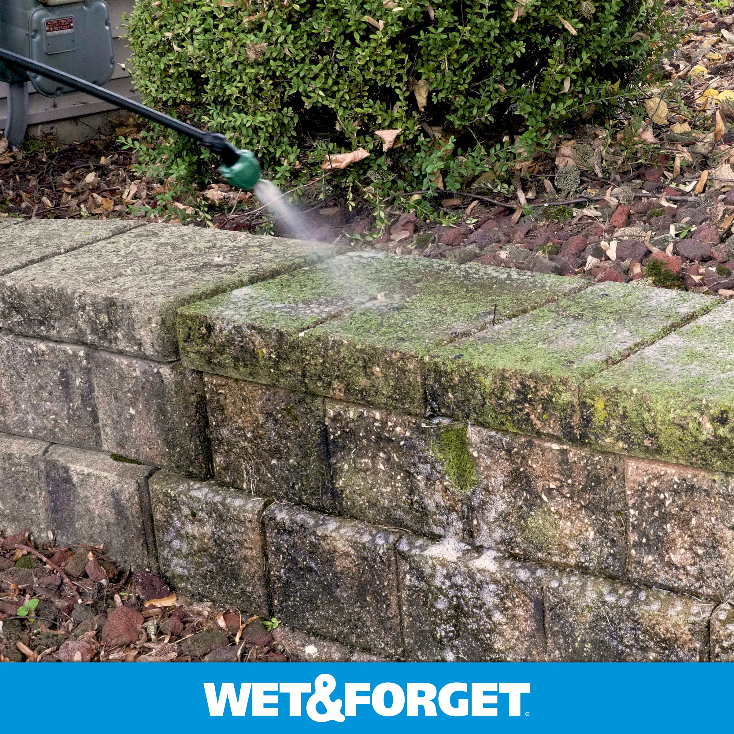 Wet & Forget Moss, Mold, Mildew, & Algae Stain Remover Multi-Surface Outdoor Cleaner Concentrate, Original, 128 Fluid Ounces
