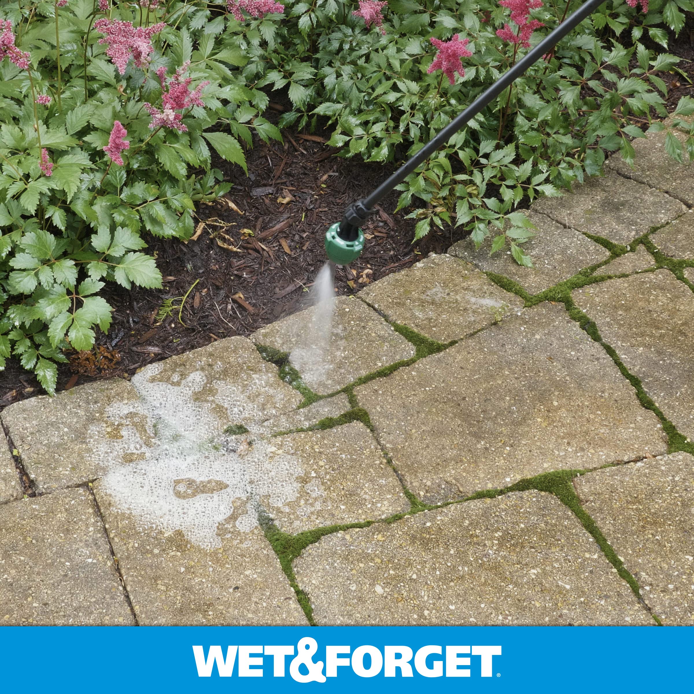 Wet & Forget Moss, Mold, Mildew, & Algae Stain Remover Multi-Surface Outdoor Cleaner Concentrate, Original, 128 Fluid Ounces