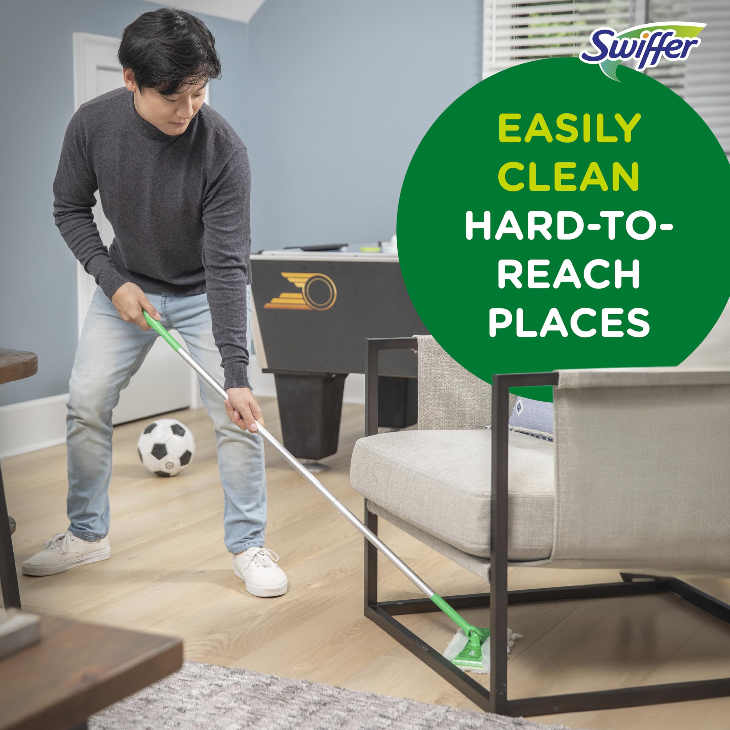 Swiffer Sweeper Dry Sweeping Pad Refills, Hardwood Floor Mop Cleaner Cloth Refill, Gain Scent, 32 Count