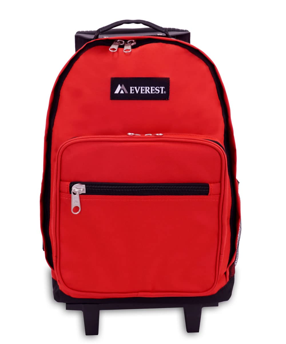 Everest Wheeled Backpack - Standard, Red, One Size,1045WH-RD/BK