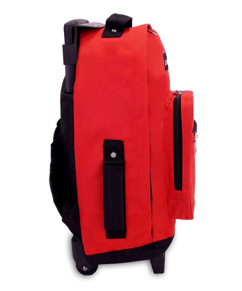 Everest Wheeled Backpack - Standard, Red, One Size,1045WH-RD/BK