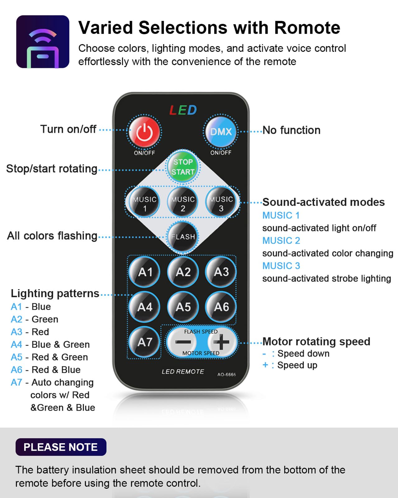 [2-Pack] Sound Activated Party Lights with Remote Control Dj Lighting, RGB Disco Ball Light, Strobe Lamp 7 Modes Stage Par Light for Home Room Dance Parties Bar Karaoke Christmas Wedding Show Club