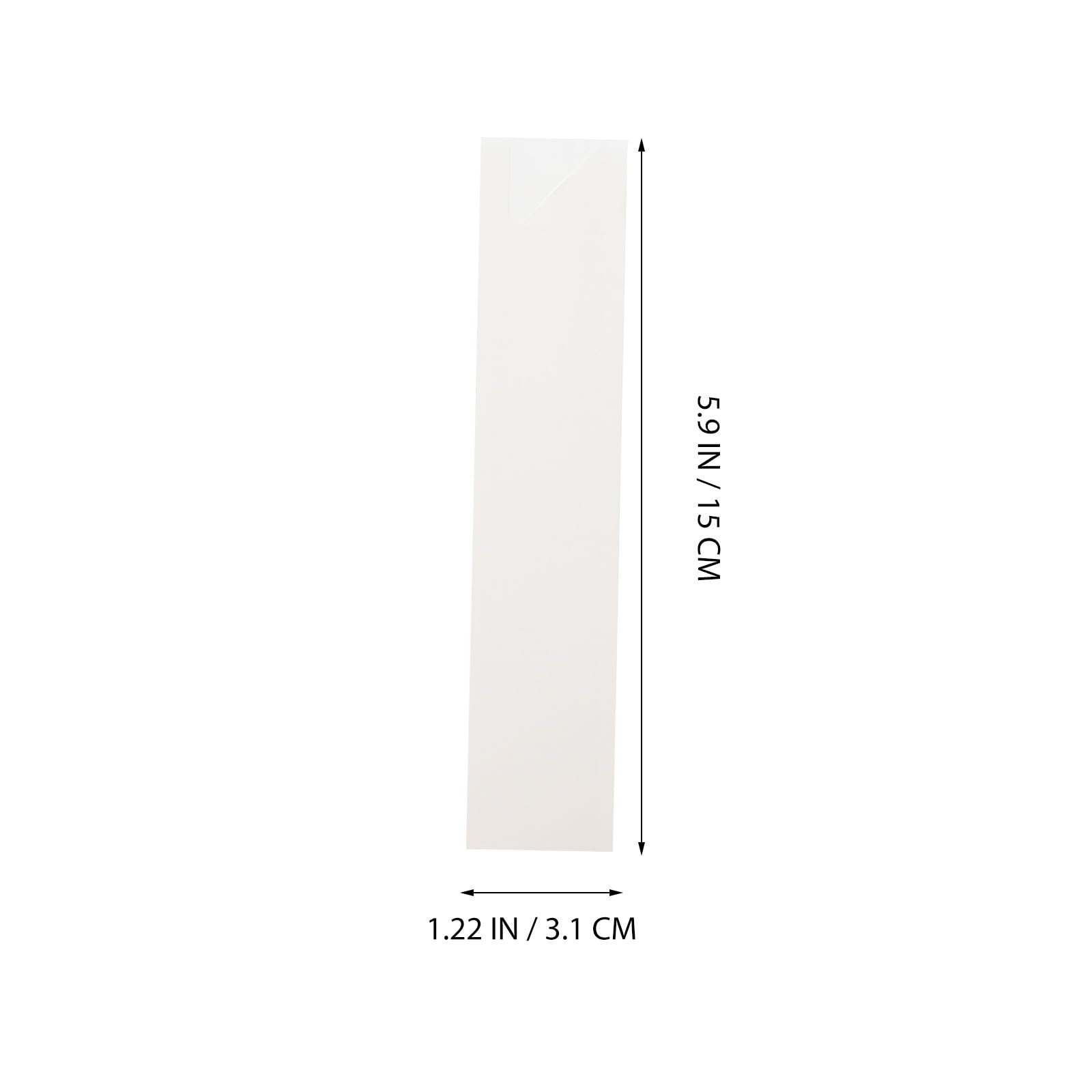 Garneck 100Pcs Chopsticks Paper Bag Cutlery Paper Pocket Pouch Chopsticks Packing Sleeves Flatware Spoon Wrapping Bag for Home Shop White