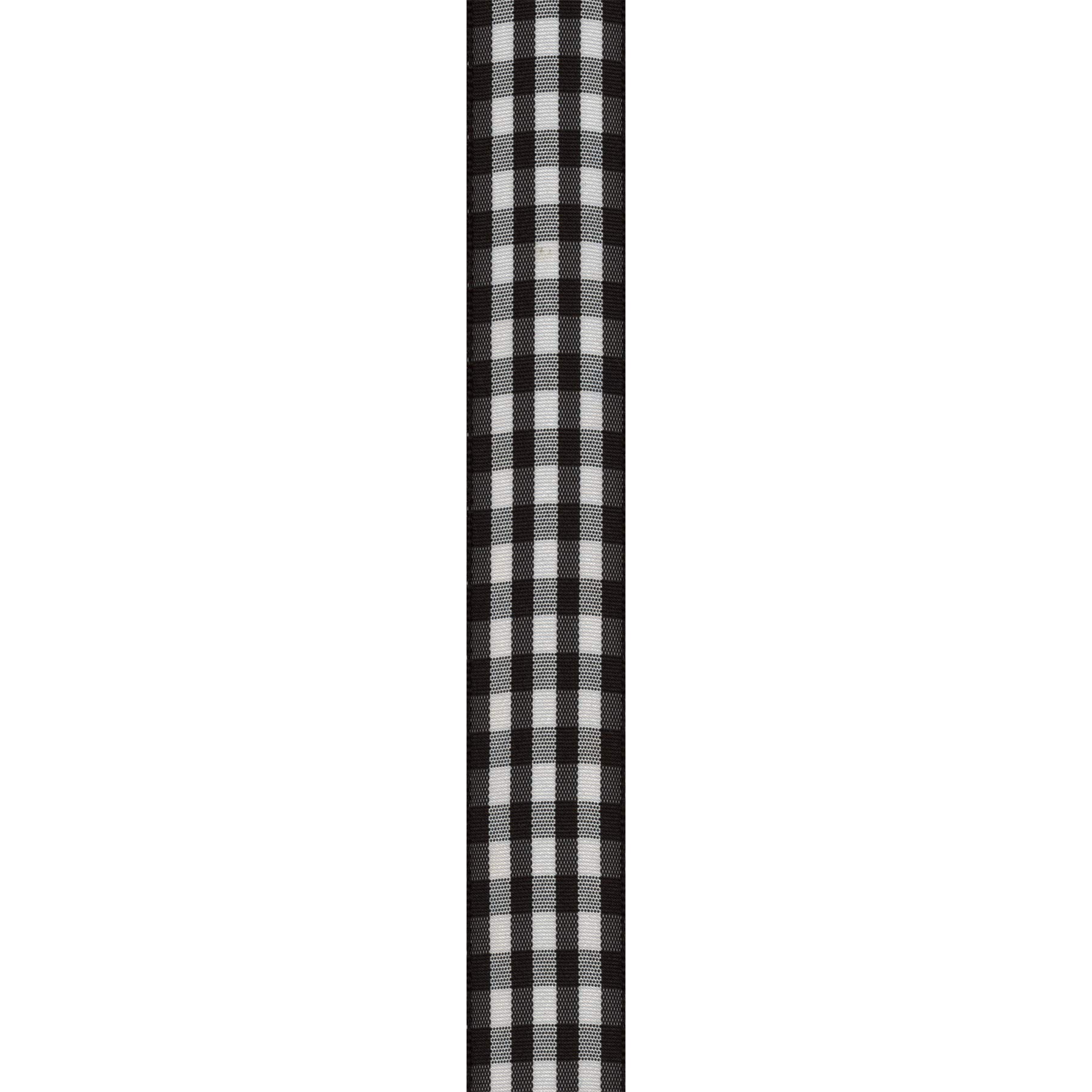 Offray 7/8" Wide Rustic, 3 Yards, Black and White Plaid Pattern Taffeta Gingham Check Craft Ribbon, 7/8-Inch x 9-Feet, 7/8 Inch
