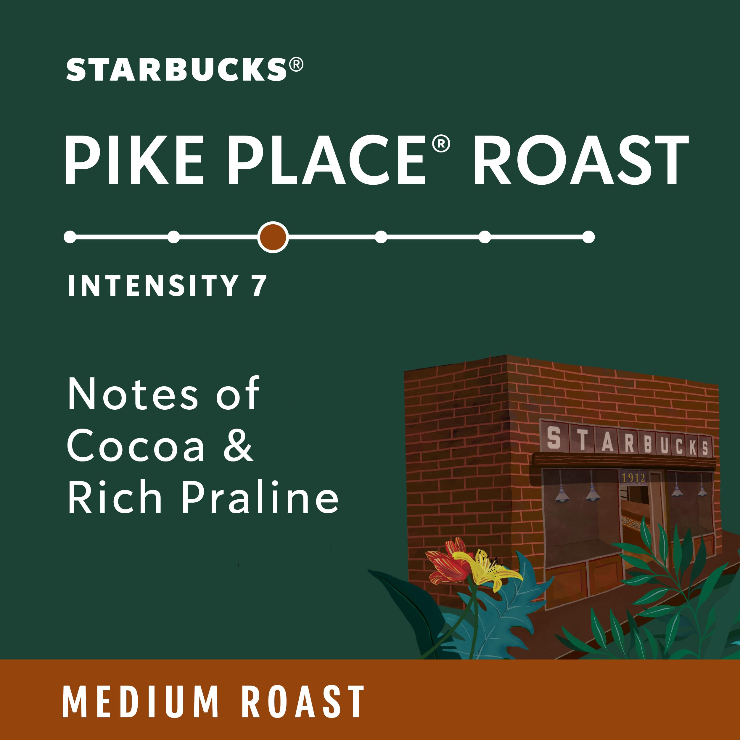Starbucks by Nespresso Medium Roast Pike Place Roast Coffee (32-count single serve capsules, compatible with Nespresso Vertuo Line System)