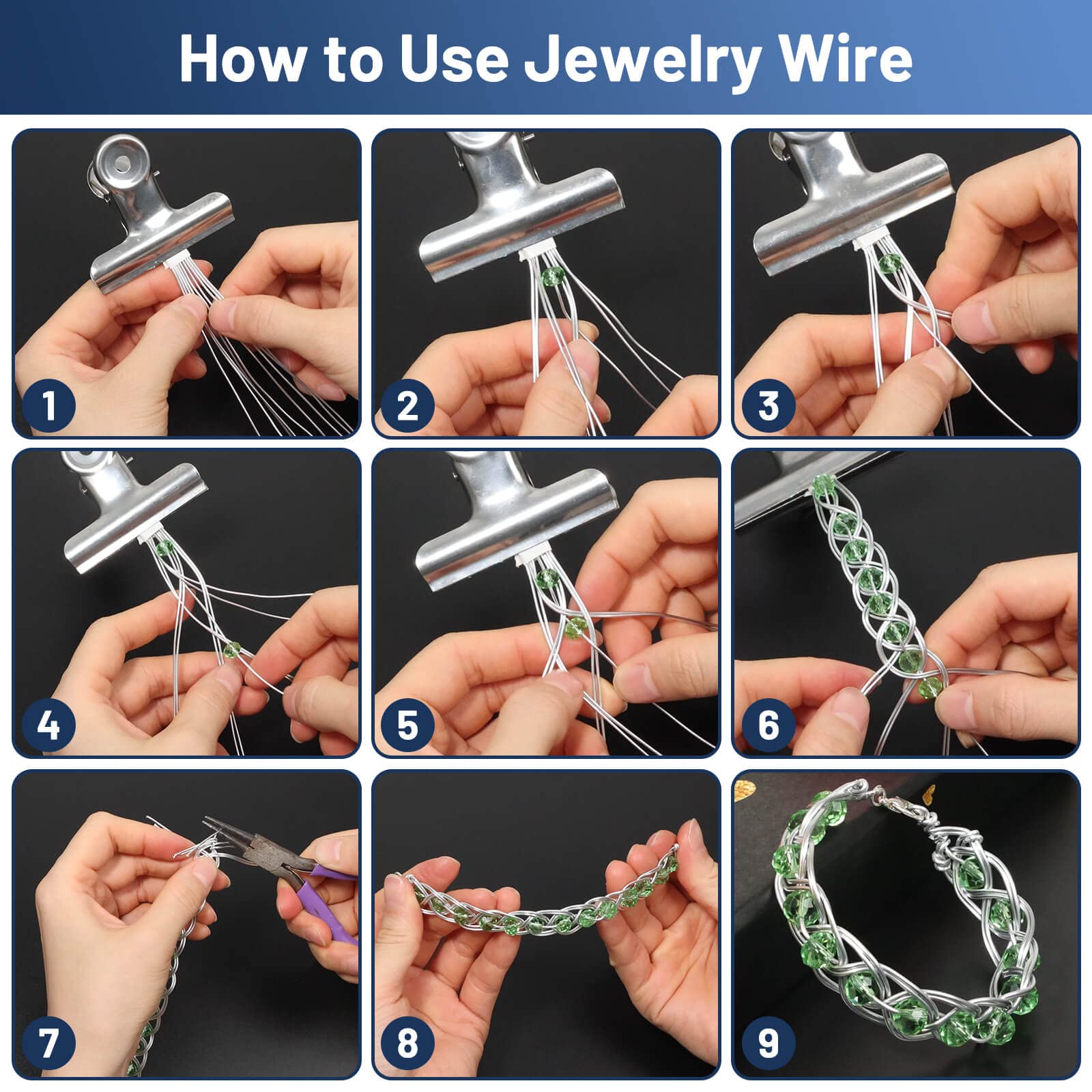 16 Gauge Jewelry Wire, Anezus Silver Craft Wire Tarnish Resistant Copper Wire for Jewelry Making, Wire Wrapping and Crafting