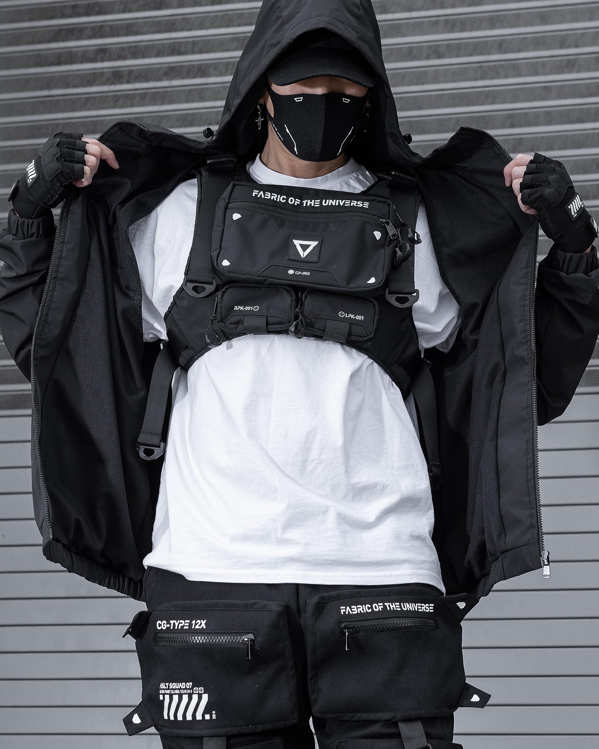 Fabric of the Universe Techwear Fashion Utility Chest Rig Backpack (CP-001 Chest Bag)