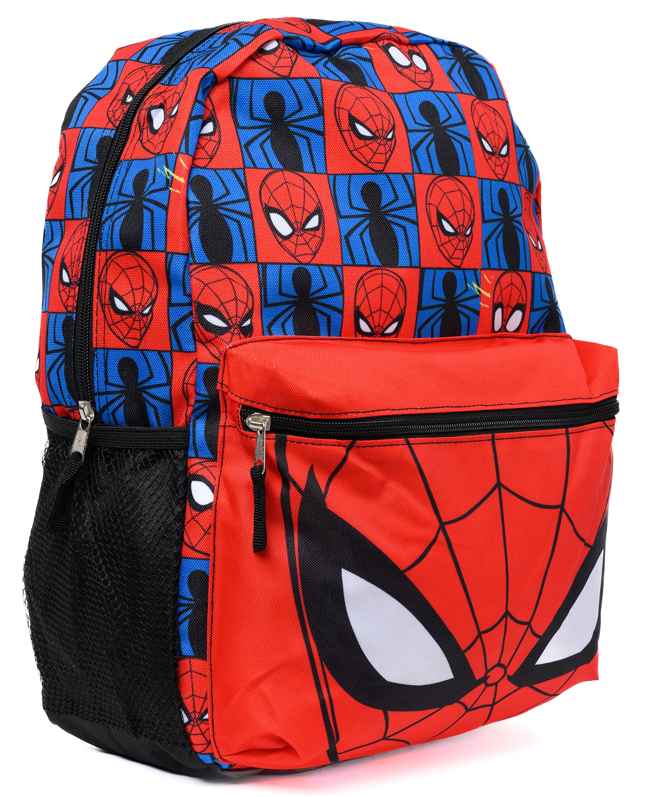 Marvel Spider-Man 16" Backpack Cargo Bag All Over Print Side Mesh Pockets
