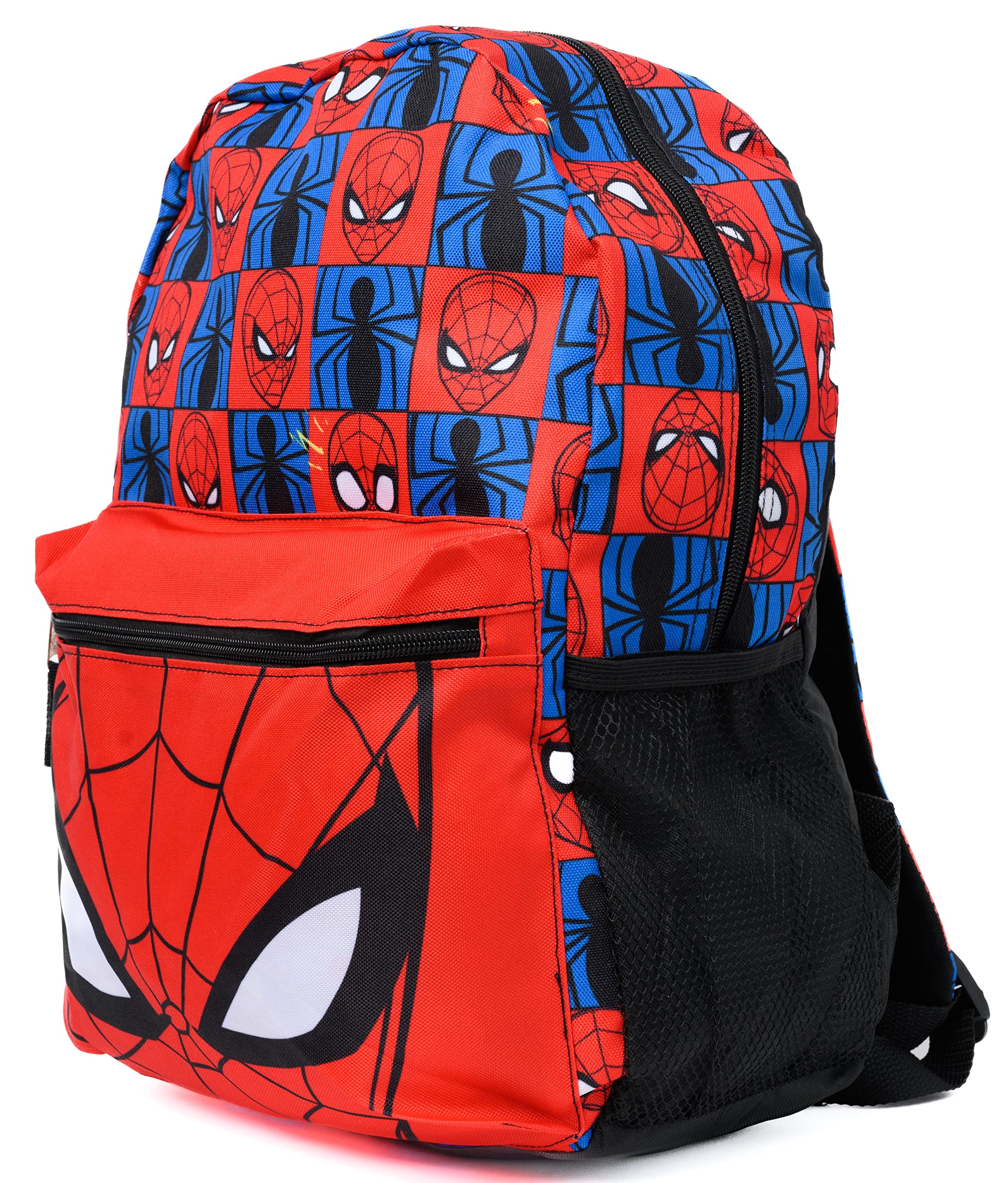 Marvel Spider-Man 16" Backpack Cargo Bag All Over Print Side Mesh Pockets
