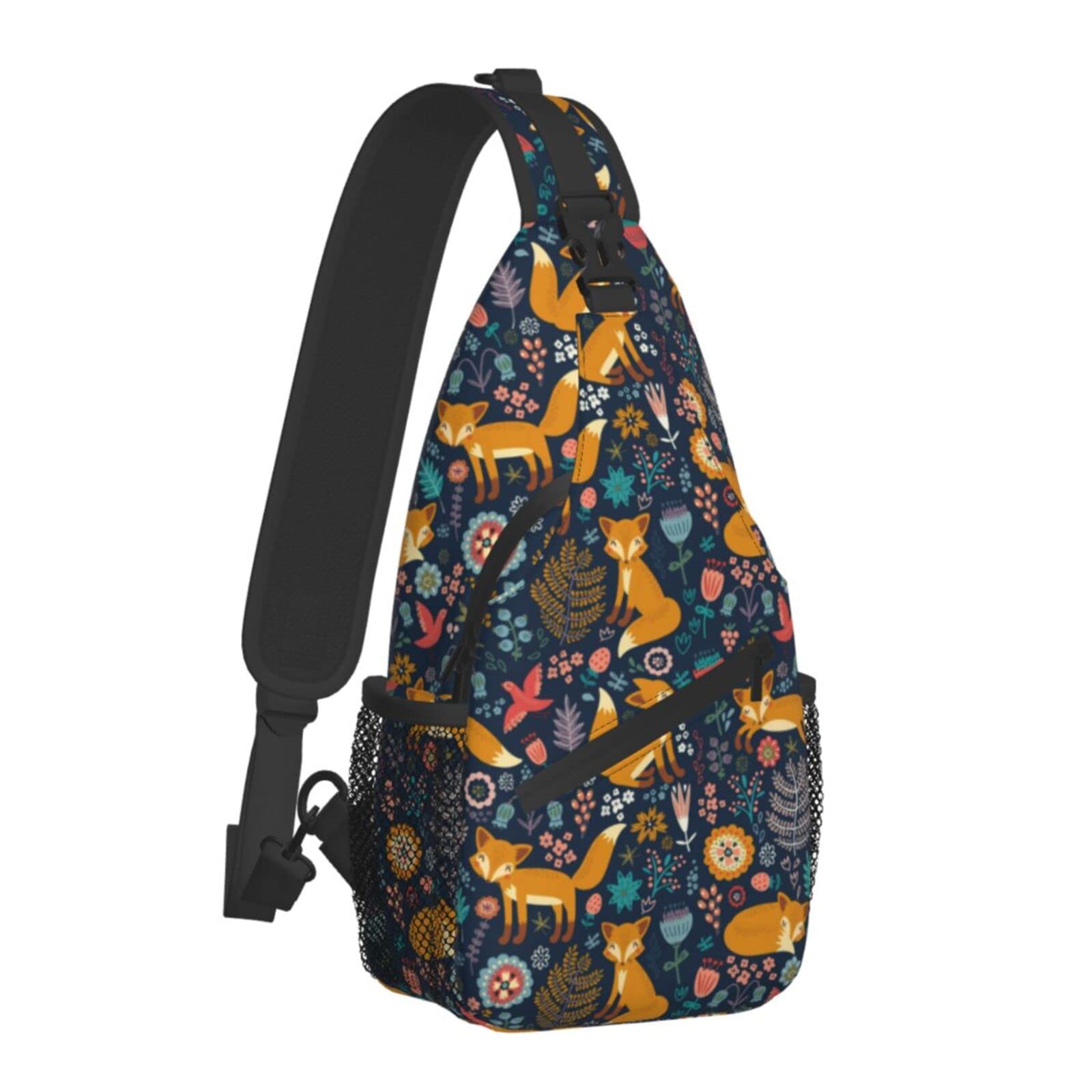 Fox Foxes Sling Backpack,Casual Crossbody Shoulder Backpack Sling Bag Chest Daypack for Men Women Sport Hiking Gym