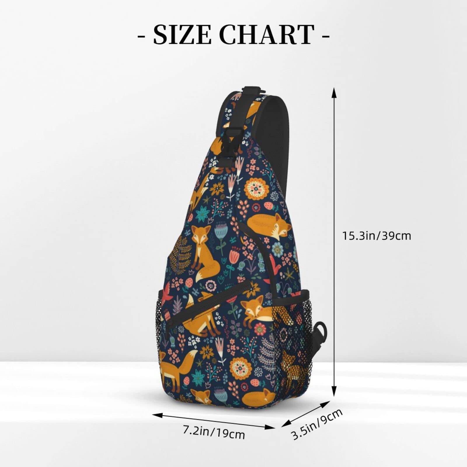 Fox Foxes Sling Backpack,Casual Crossbody Shoulder Backpack Sling Bag Chest Daypack for Men Women Sport Hiking Gym