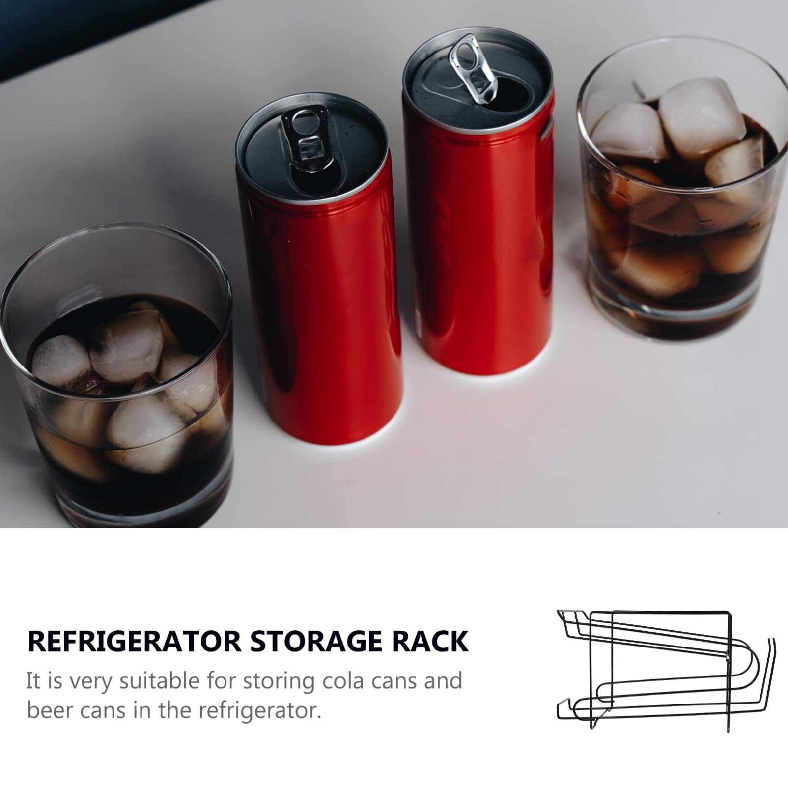 Cabilock Soda Can Beverage Dispenser Rack Metal Stackable Can Storage Organizer Refrigerator Beer Can Stand Container for Kitchen Countertop Pantry