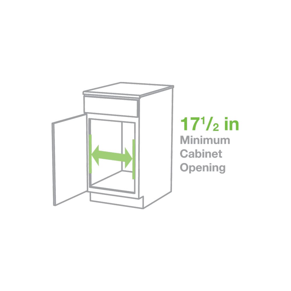 Knape & Vogt Simply Put 17.5-in W x 14.7-in H Metal 2-Tier Pull Out Cabinet Basket, 17 Inch, Frosted Nickel