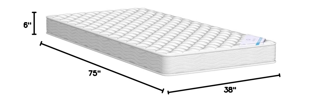 Home Life Comfort Sleep 6-Inch Mattress GreenFoam Certified - Twin - New3 (furMattB3260twin_D)