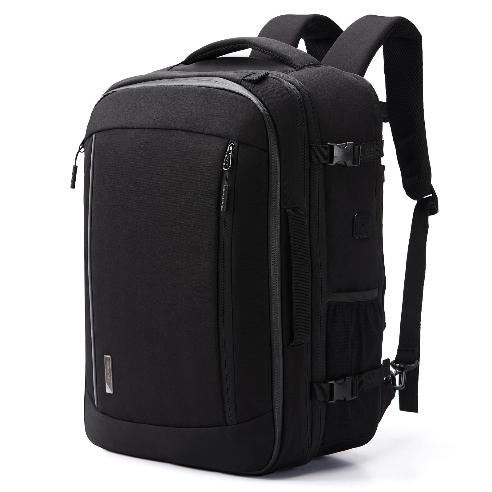 Business Carry on Backpack with Detachable Laptop Bag, 40L Expanable Travel Backpack, Airplane Approved Luggage Backpack, Water Resistant Suitcase for Men and Women (Black)