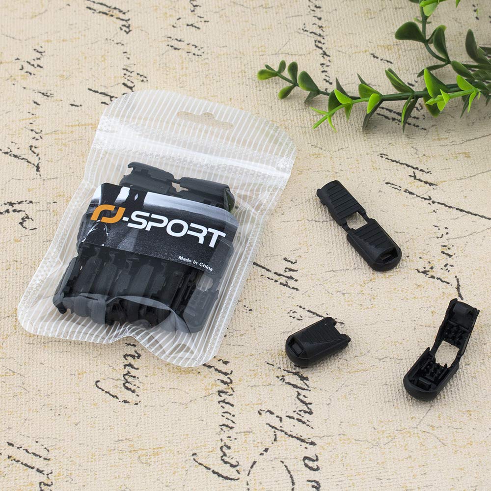 RJ-Sport 12 PCS Premium Nylon Shoe Lace End Clips, Zipper Pull Tabs
