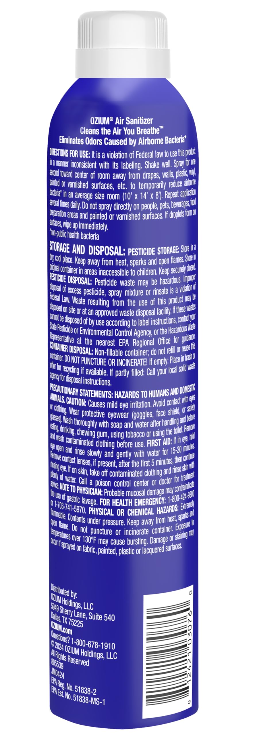 Ozium® 8 Oz. Air Sanitizer & Odor Eliminator for Homes, Cars, Offices and More, Original Scent - 3 Pack