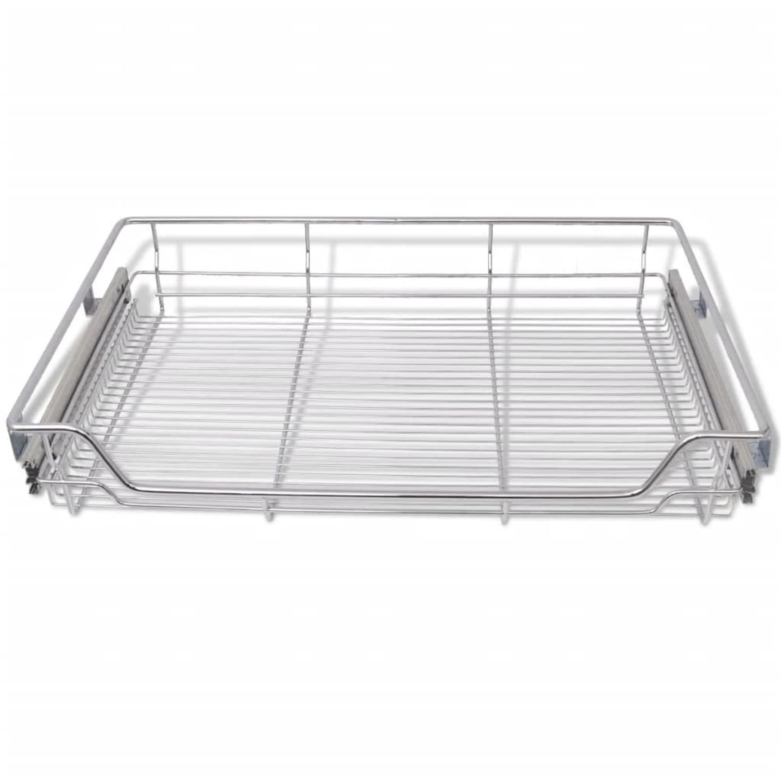 Tidyard Set of 2 Pull-Out Wire Baskets Sliding Storage Racks Steel Slide Shelf Organizer Suit for 31.5 Inch Wide for Kitchen Cabinet, Cupboard, Pantry, Bathroom Cabinet