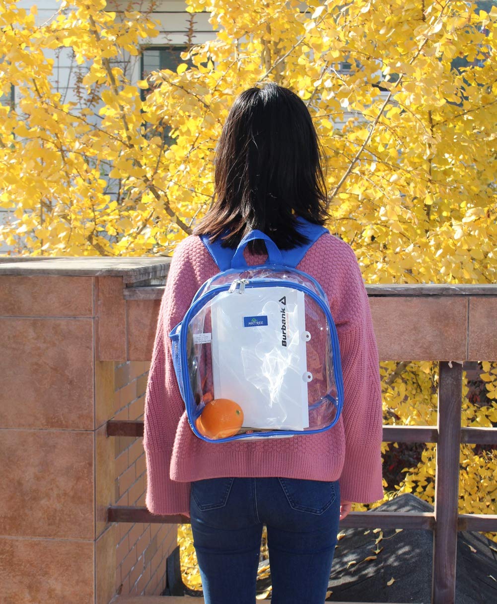 Clear Backpack Stadium Approved, Clear Backpack Small for Women, Waterproof and Lightweight Heavy Duty Transparent Backpack for Concert, Security Travel & Stadium