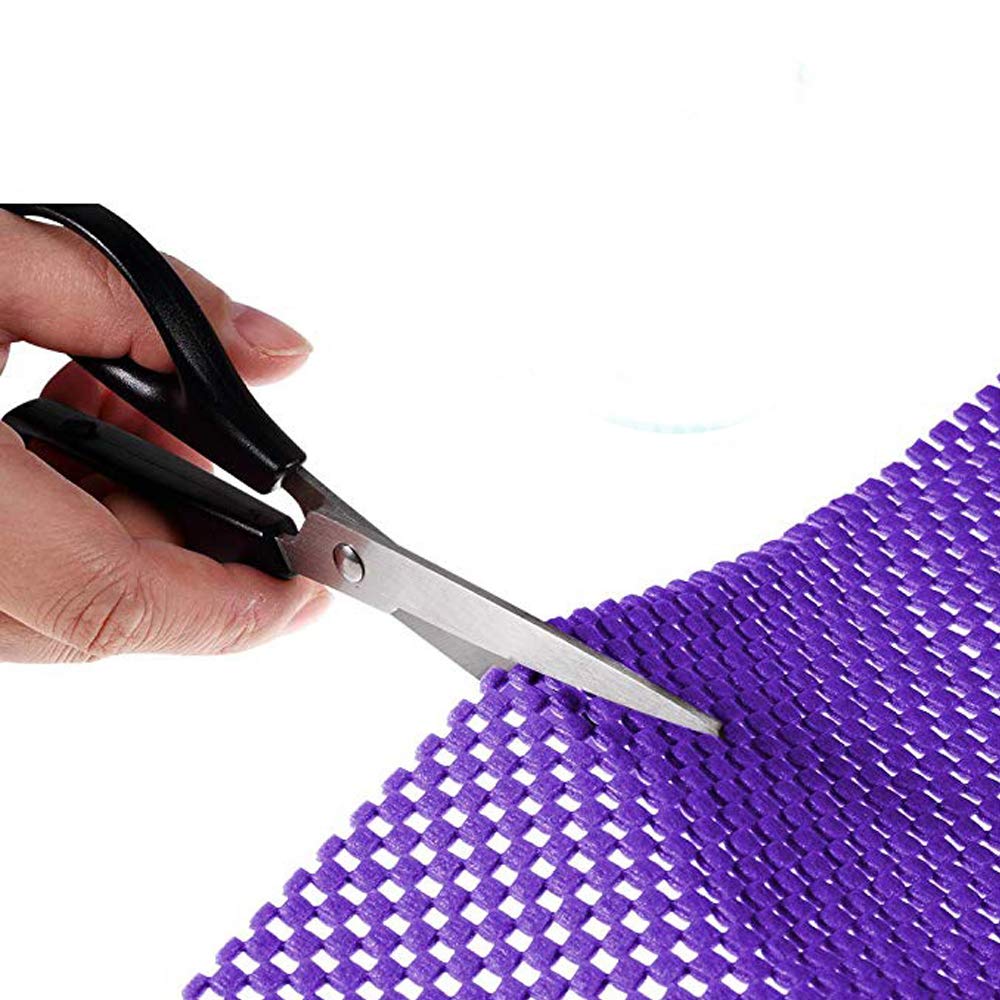 Shelf Liner Drawer Liner Non-Slip Mat Shelves Liners 12" X6.5’ Grid Pattern PVC Non-Adhesive Grip Liner Anti-Slip Mat for Kitchen Cabinets Wire Shelving Pantry Dresser Refrigerator (Purple)