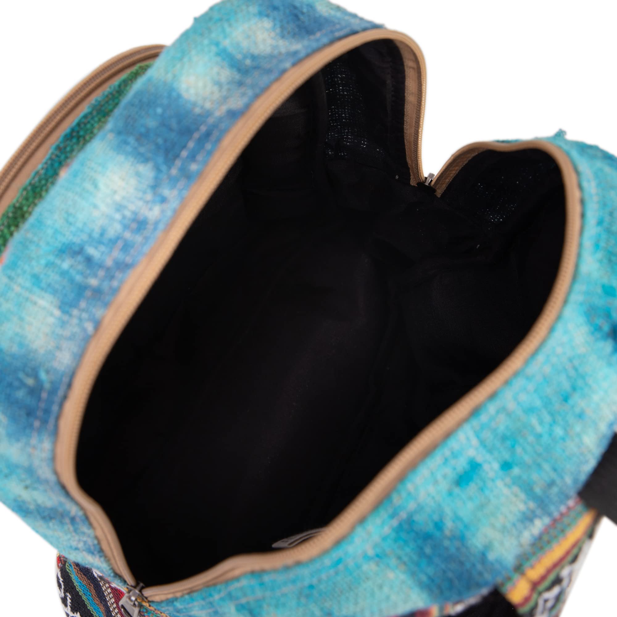 Freakmandu Collections Mushroom Hemp Backpack Bag - Eco Friendly Unique Unisex Rustic Durable