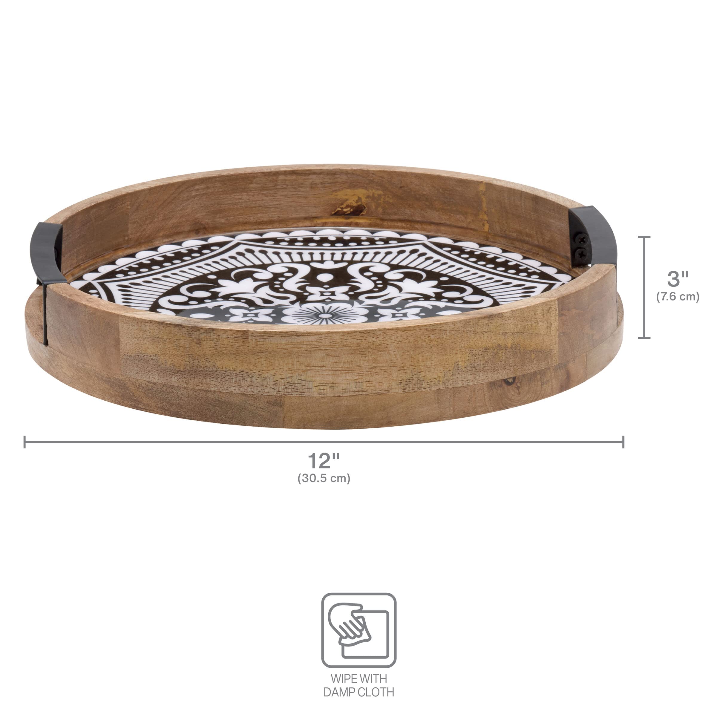 Gourmet Basics by Mikasa Kensington Lazy Susan Serve Tray, 12 Inch, Multicolored