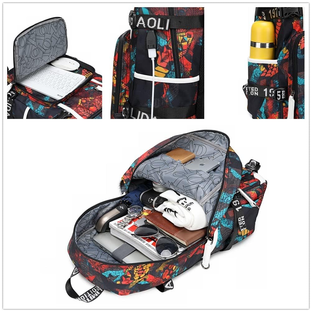 Ansigeren Basketball Player Star JMS 23 Creative Backpacks Sports Fan Bookbag Travel Student Backpack For Men Women (1)