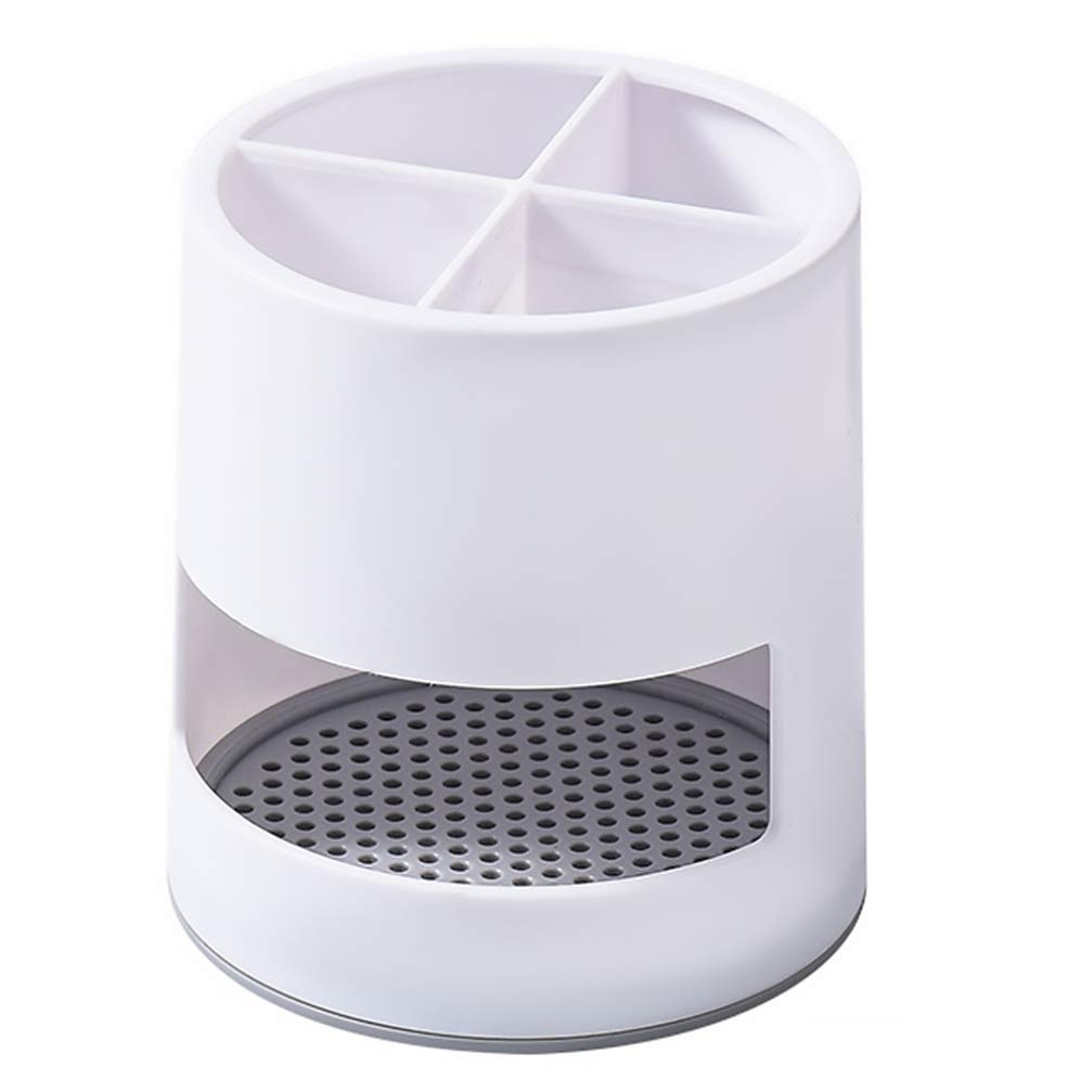 DOITOOL Kitchen Utensils Flatware Caddy Holder Plastic Storage Organizer Wall Mount Kitchen Caddy Bin for Silverware Forks Spoons Chopsticks White Kitchen Utensils Holder