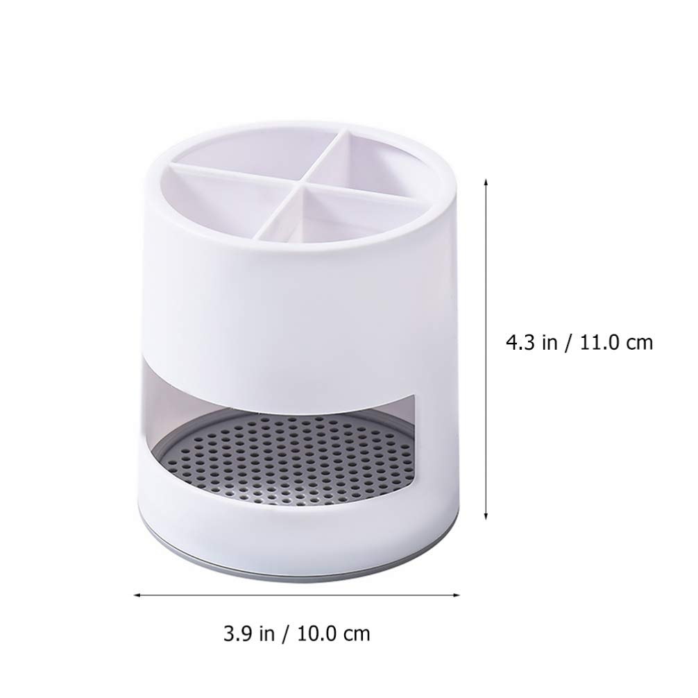 DOITOOL Kitchen Utensils Flatware Caddy Holder Plastic Storage Organizer Wall Mount Kitchen Caddy Bin for Silverware Forks Spoons Chopsticks White Kitchen Utensils Holder
