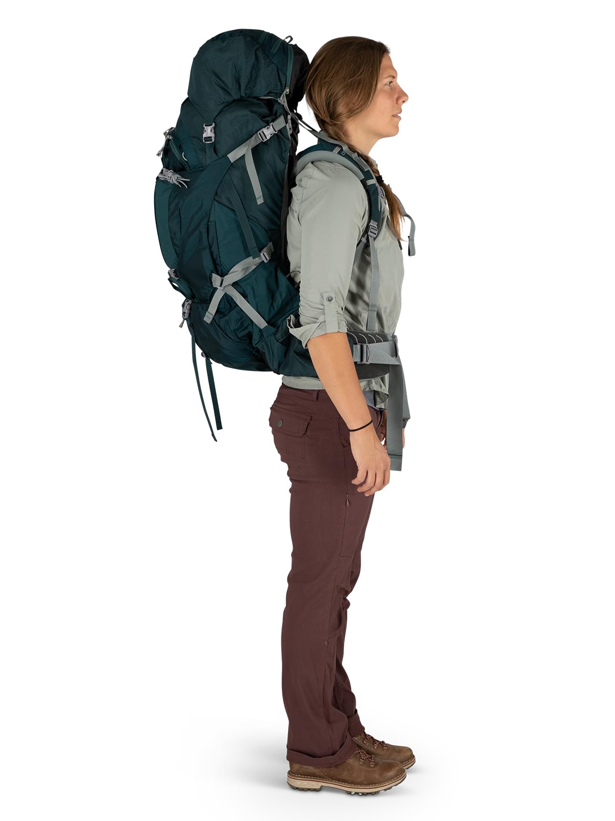 Osprey Ariel Plus 70 Women's Backpacking Backpack, Night Jungle Blue, X-Small/Small