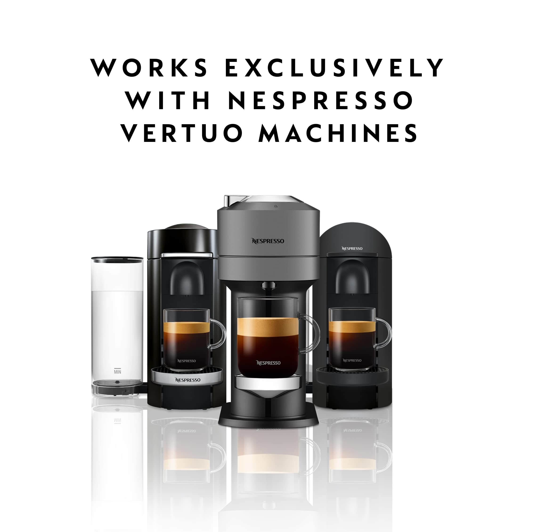 Nespresso Vertuo Fortado Decaffeinato, Gran Lungo, 30 Count Coffee Capsules (VERTUO ONLY)