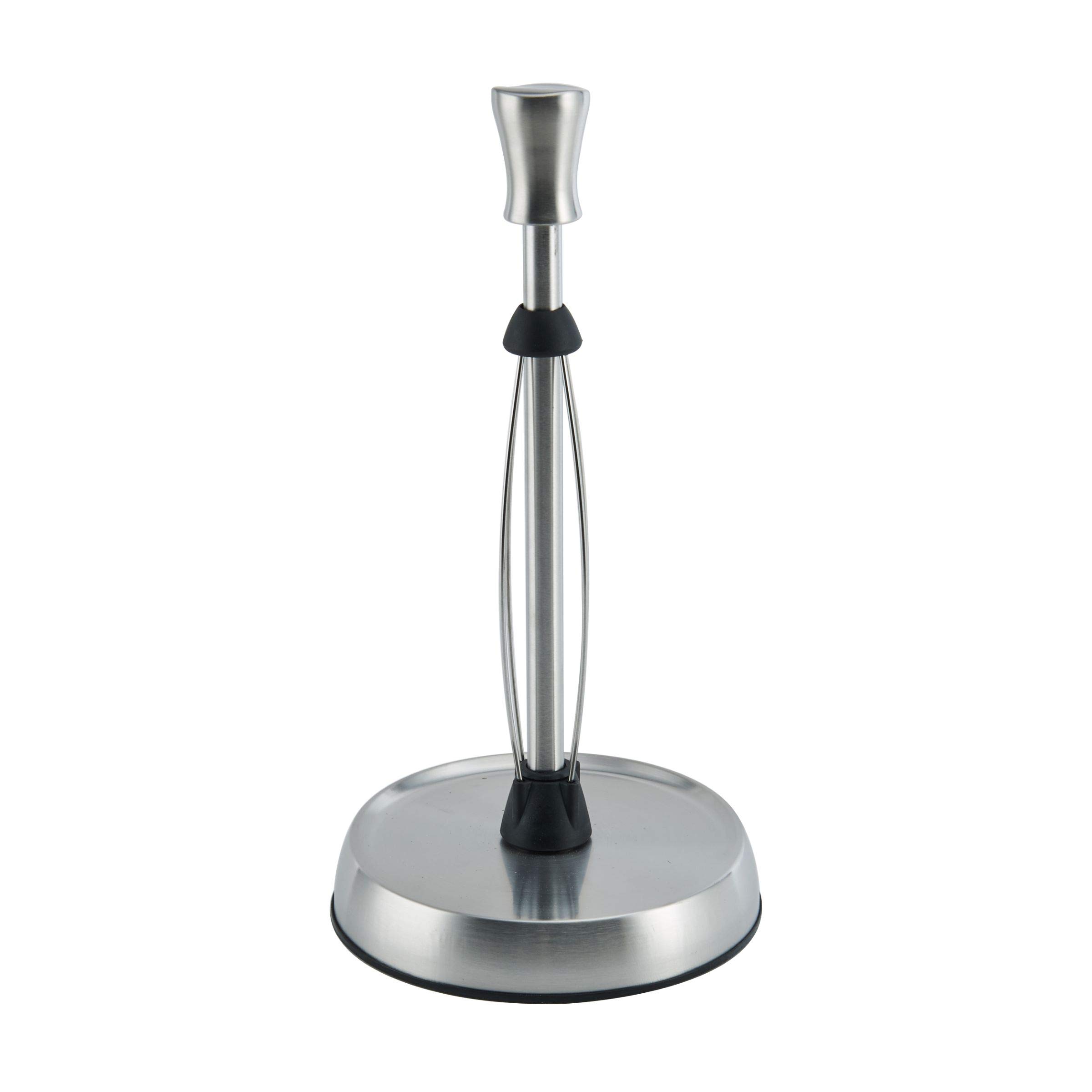 Farberware Perfect Tear Brushed Stainless Steel Wave Paper Towel Holder, 14-inch