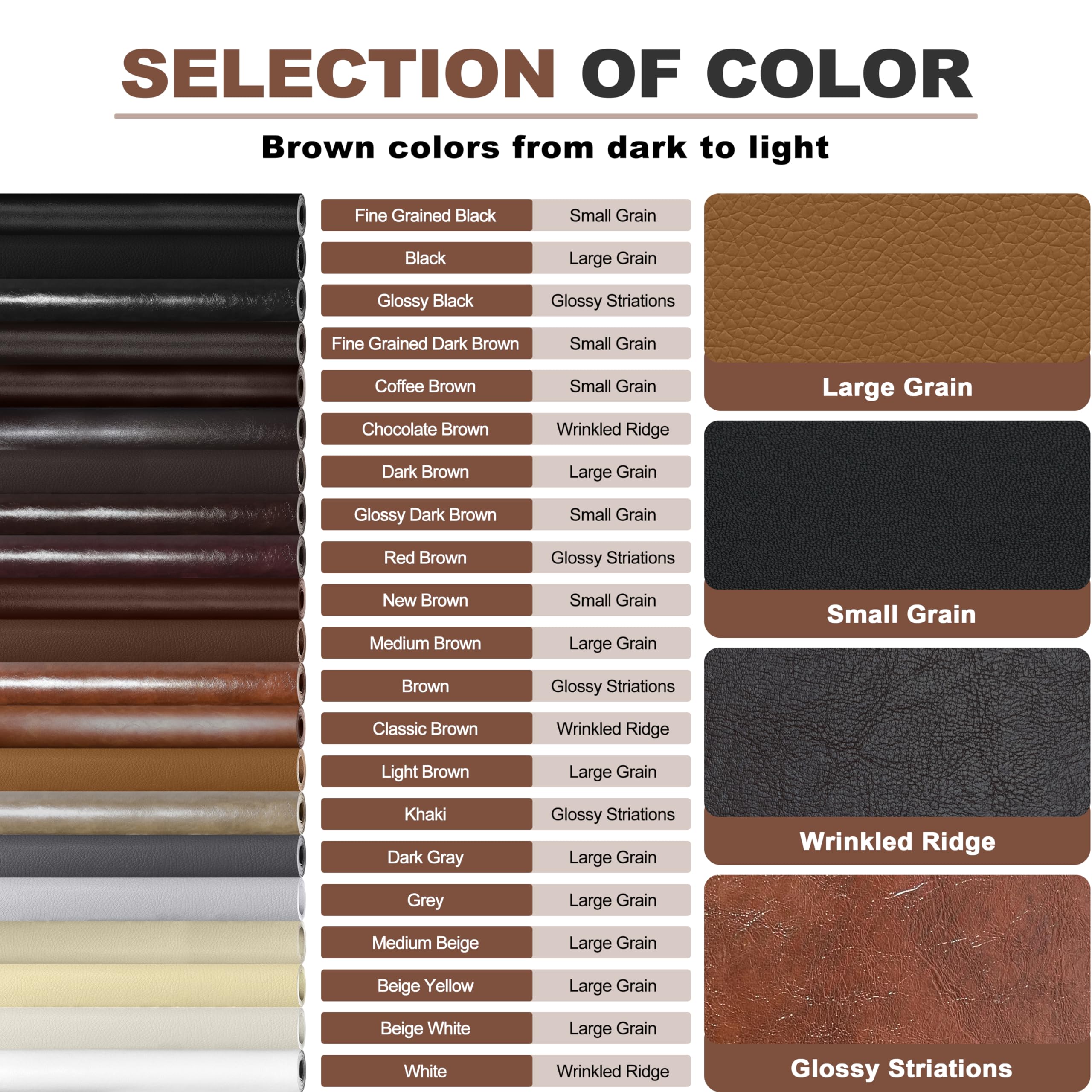 Leather Repair Patches for Couches 16x60 inches Large Self-Adhesive Sofa, Car Seat,Leather Furniture,Vinyl Repair Patch Kit (Black)