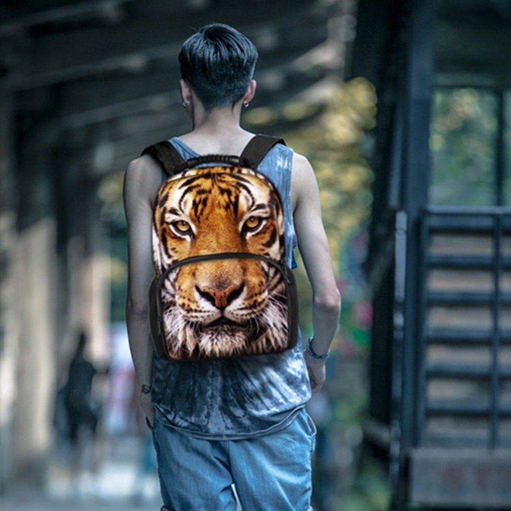 Animal School Bag,School College Backpack,Teenagers Casual Daypack,17 Inch Laptop Backpack for Men (Monkey)