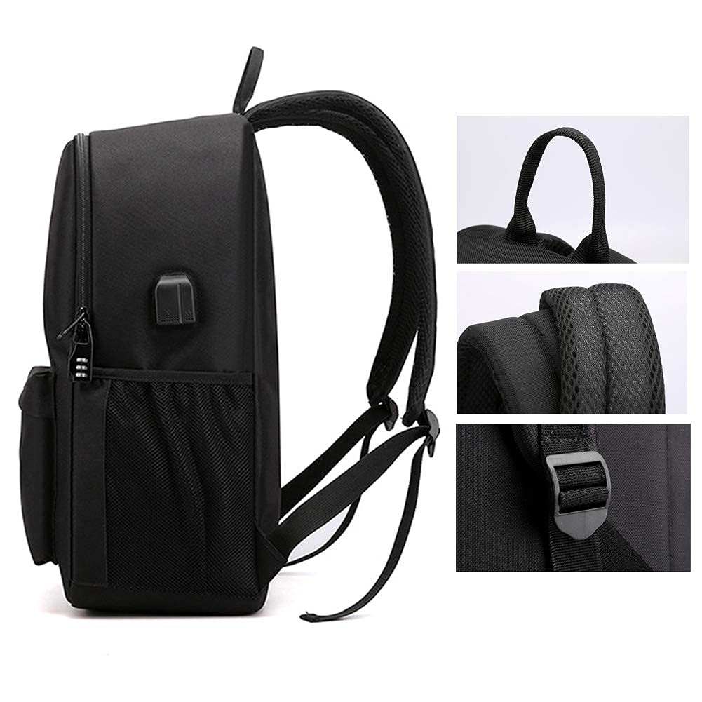 No Speak Backpack with USB Charging Port & Anti-theft Lock & Pencil Case,Unisex