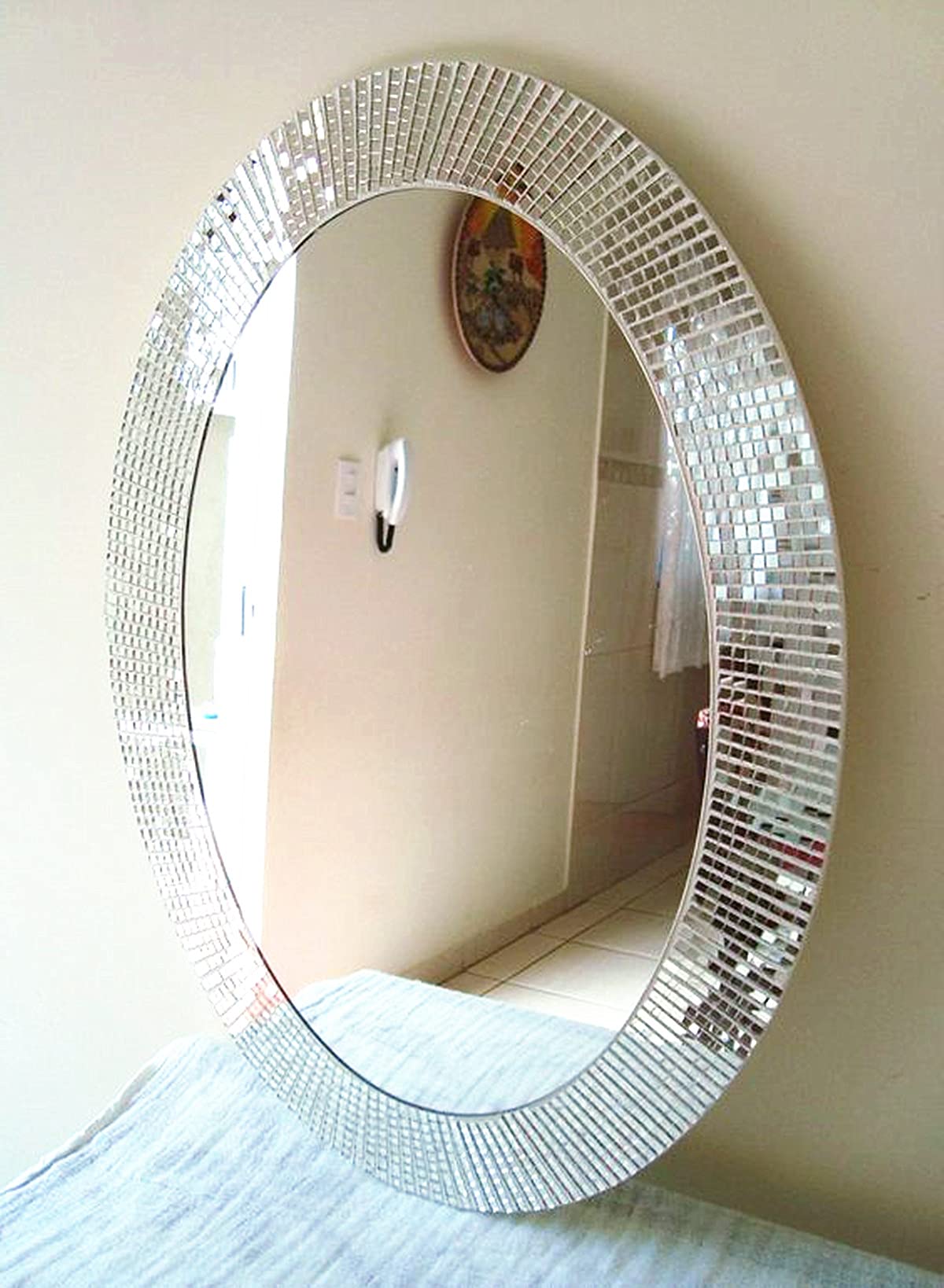 REDODECO 2400pcs Real Glass Silver Mirrors Mosaic Tiles Sticker for Craft Square Glass Tiles Self Adhesive,5mm by 5mm