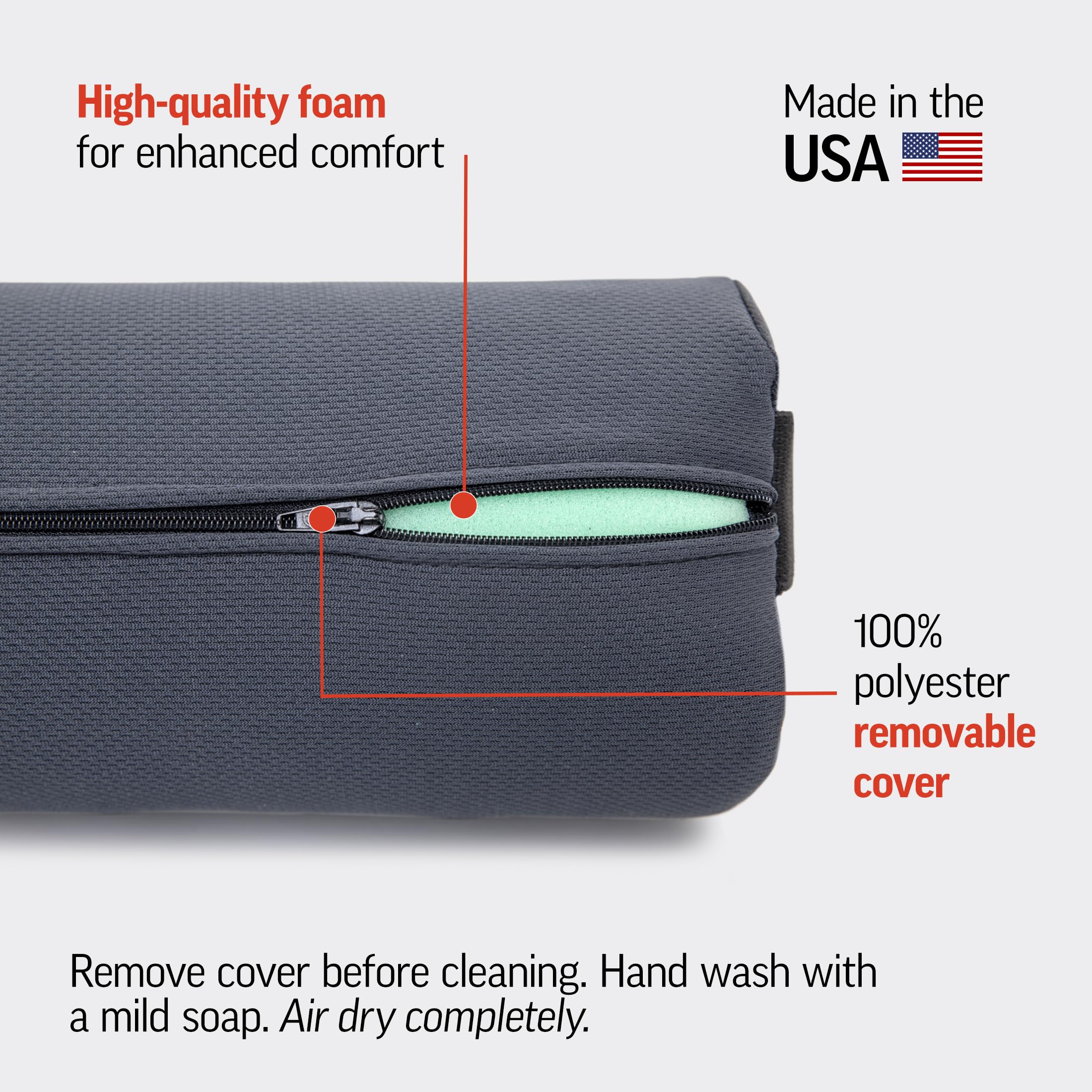 The Original McKenzie Lumbar Roll by OPTP - Low Back Support for Office Chairs and Car Seats