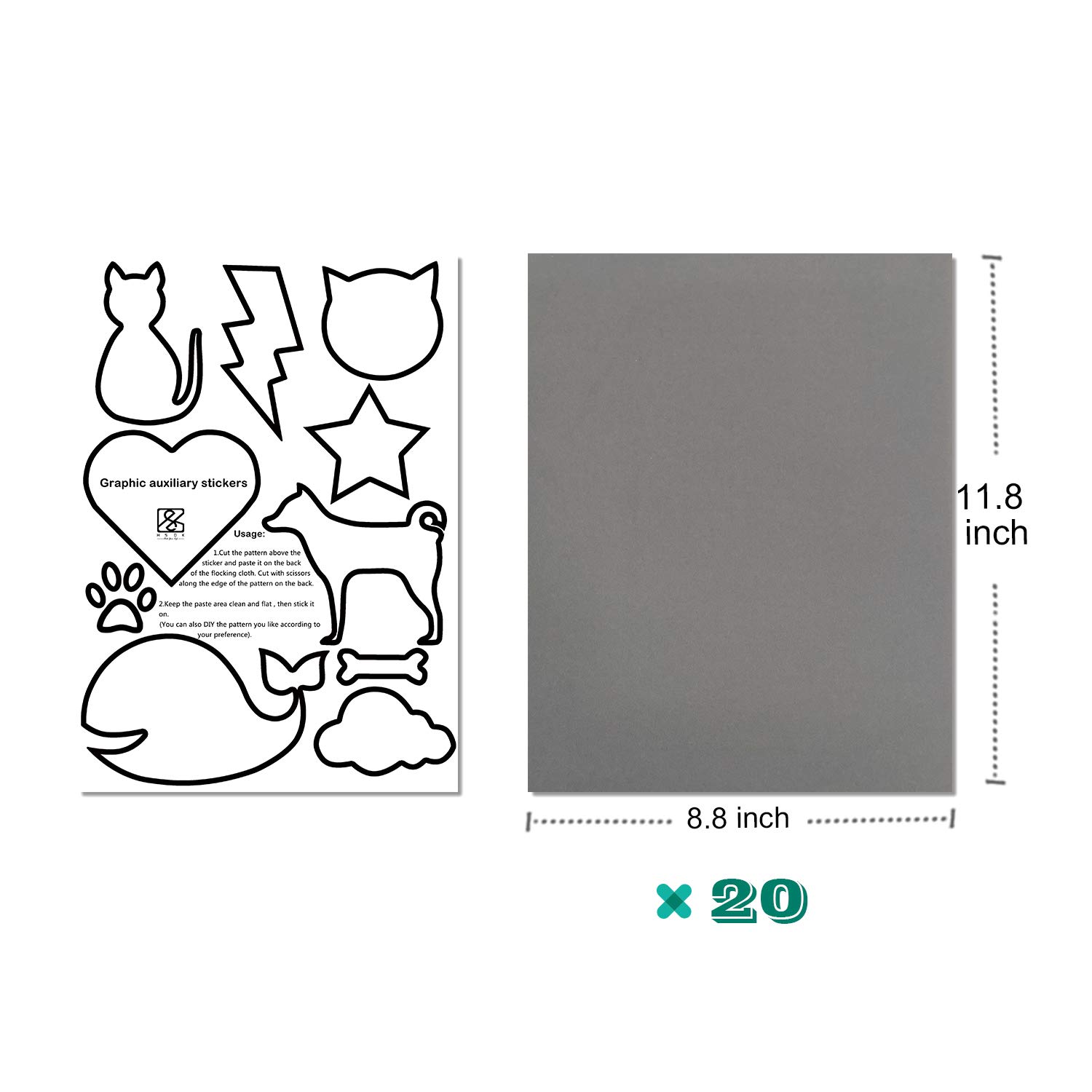 20 Pcs Self Adhesive Velvet Flocking Liner Sheet,Self Adhesive Flocked Fabric for Jewelry Box, Self Adhesive Velvet Flocking Liner (Space Gray)