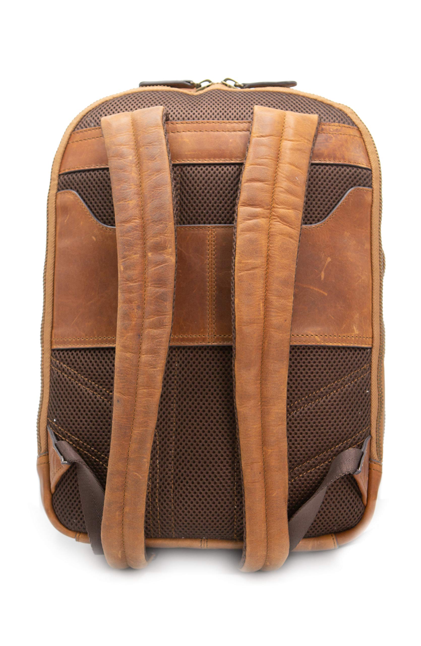 Frye mens Logan Multi Zip Backpack, Cognac, One Size US