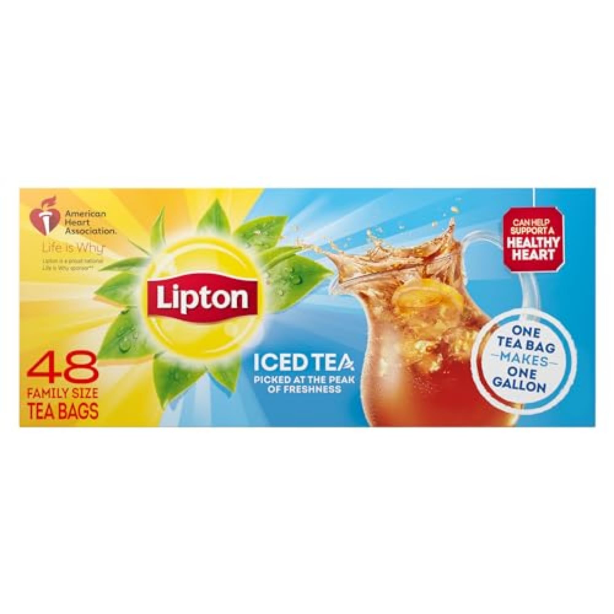 Lipton Gallon-Sized Iced Tea Bags, Great for Party, 48 Tea Bags