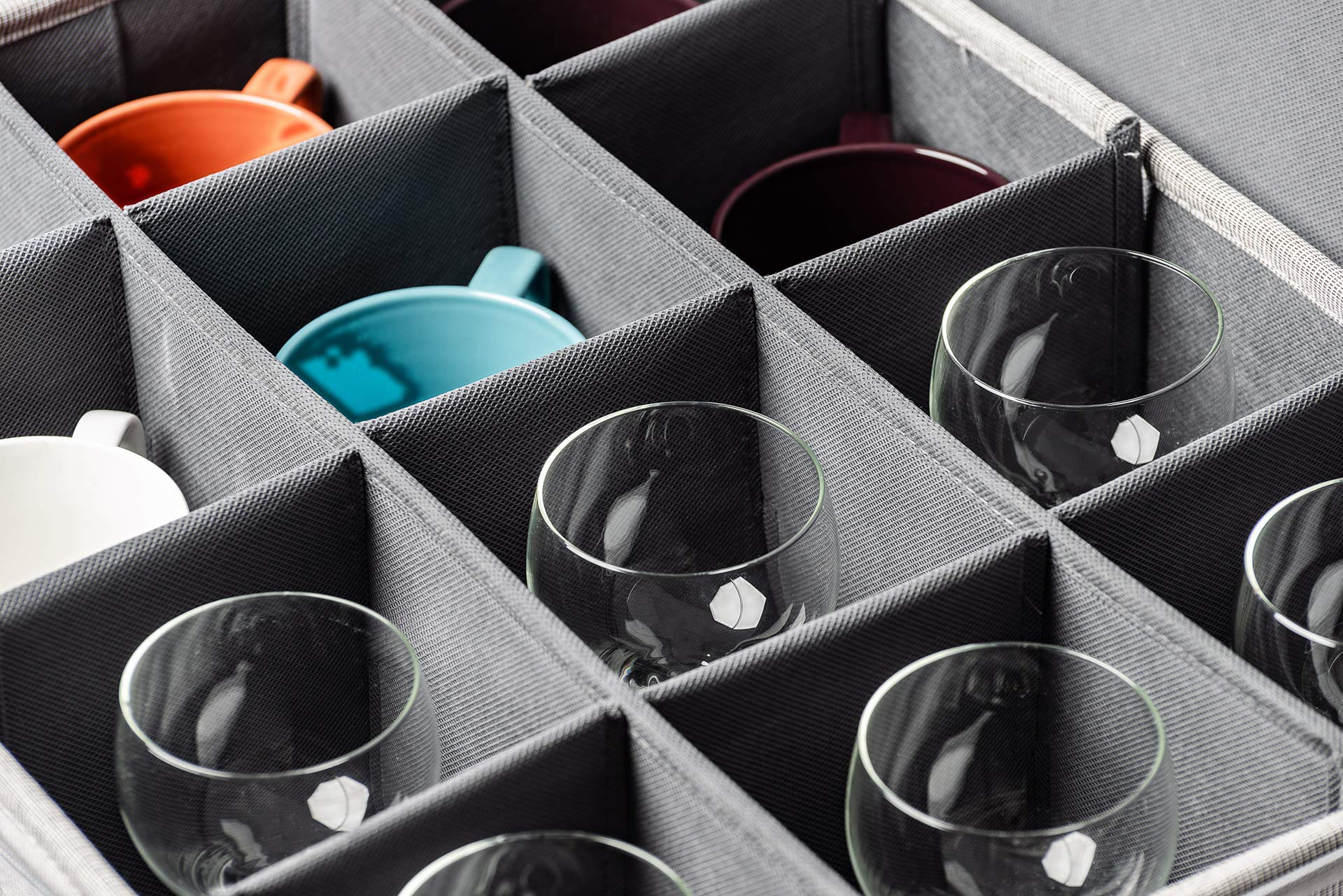 In This Space 12 Divider Storage Organizer for Small Teacups and China