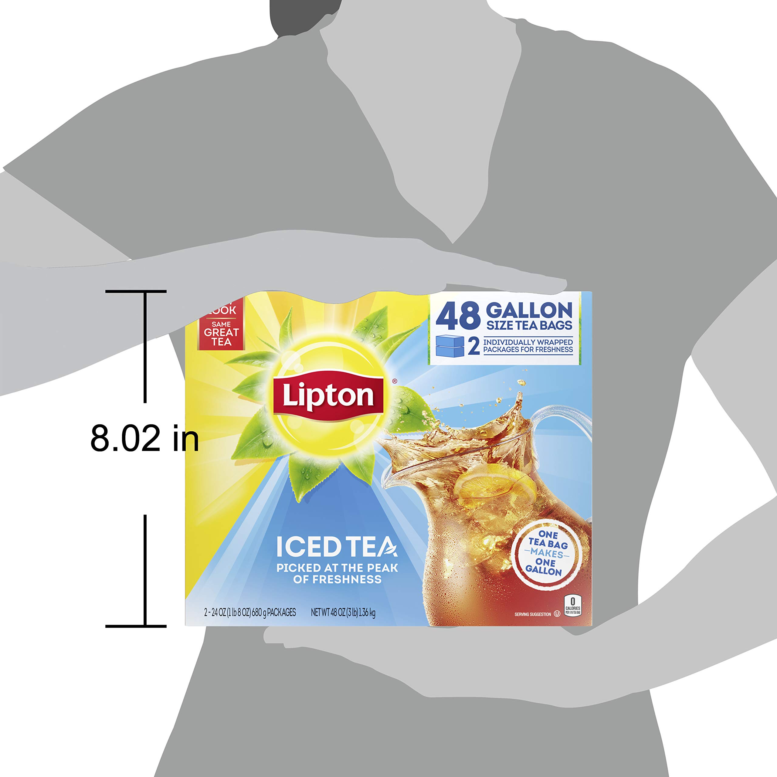 Lipton Gallon-Sized Iced Tea Bags, Great for Party, 48 Tea Bags