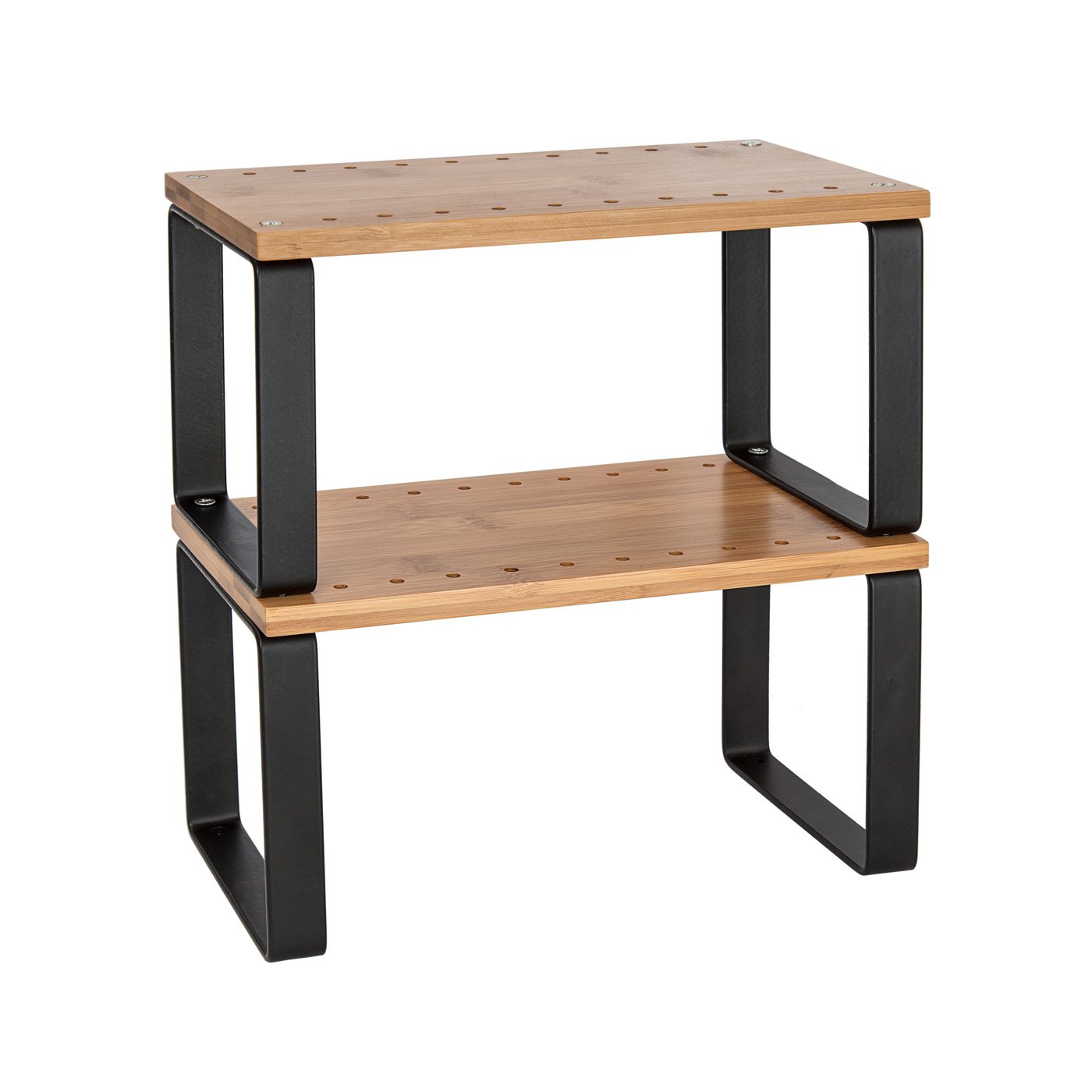 SBS Stackable, Kitchen Counter. Pantry and Cabinet Organizer, Modular Shelves. 2 Shelves (9.5 inch)