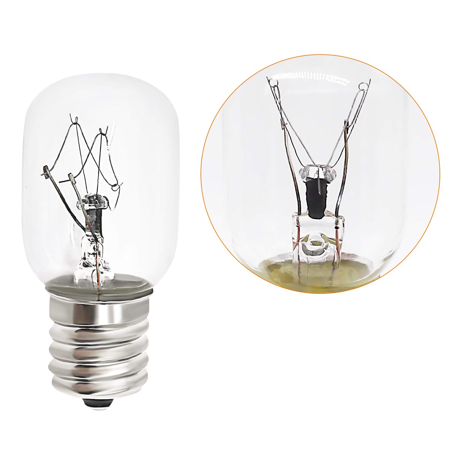 AMI PARTS 8206232A Bulb 40w 125v Microwave Oven Light Replacement Part for Microwave (2pc)