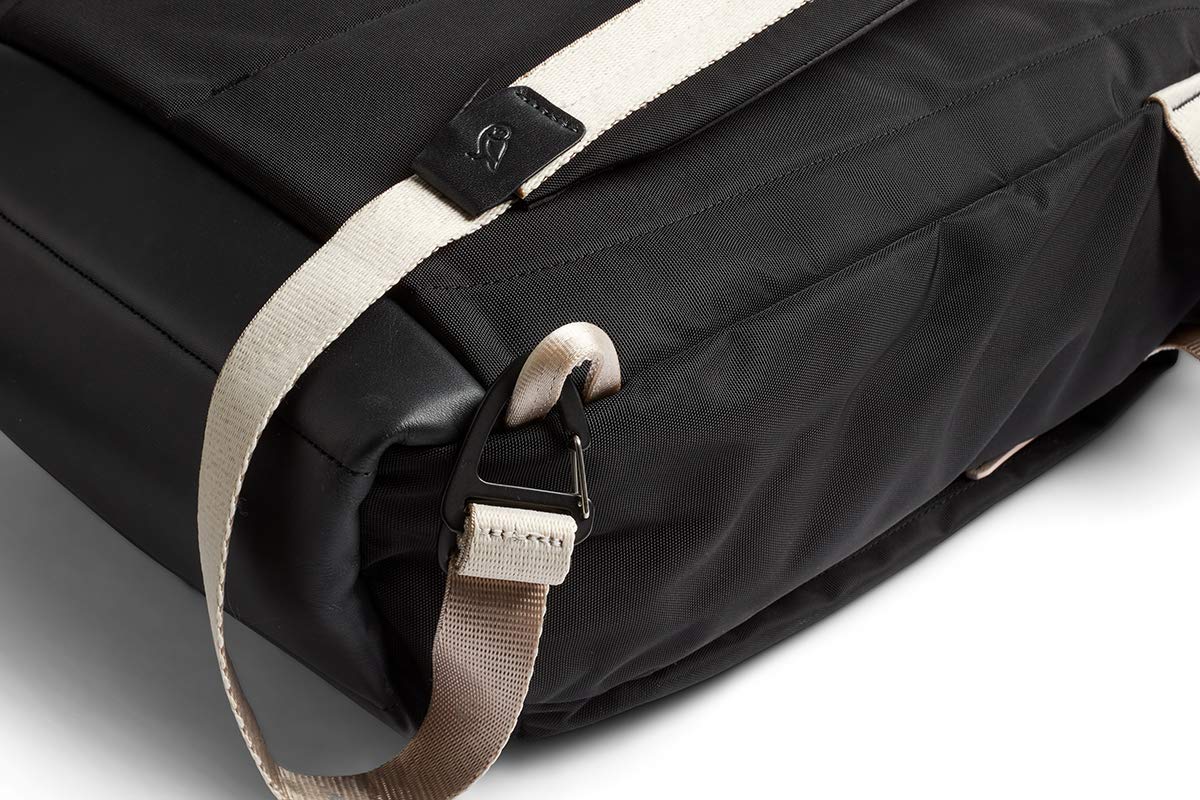 Bellroy Tokyo Totepack - Premium Edition (Convertible Leather Panel Fashion Backpack/Tote Bag, Fits 16β Laptop) - Black Sand