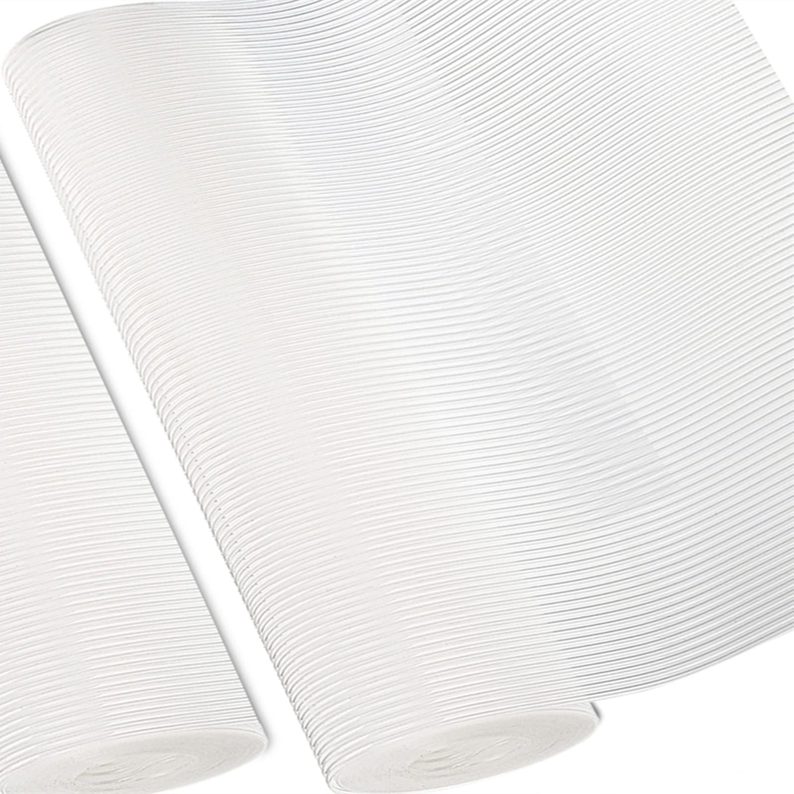 DEAYOU 2 Roll Clear Shelf Liner, 12"x 40 FT EVA Nonslip Drawer Liner, Non-Adhesive Kitchen Liner, Waterproof Pantry Fridge Liner, Oilproof Grip Liner Mat Protector for Table, Rack, Cuttable, Washable