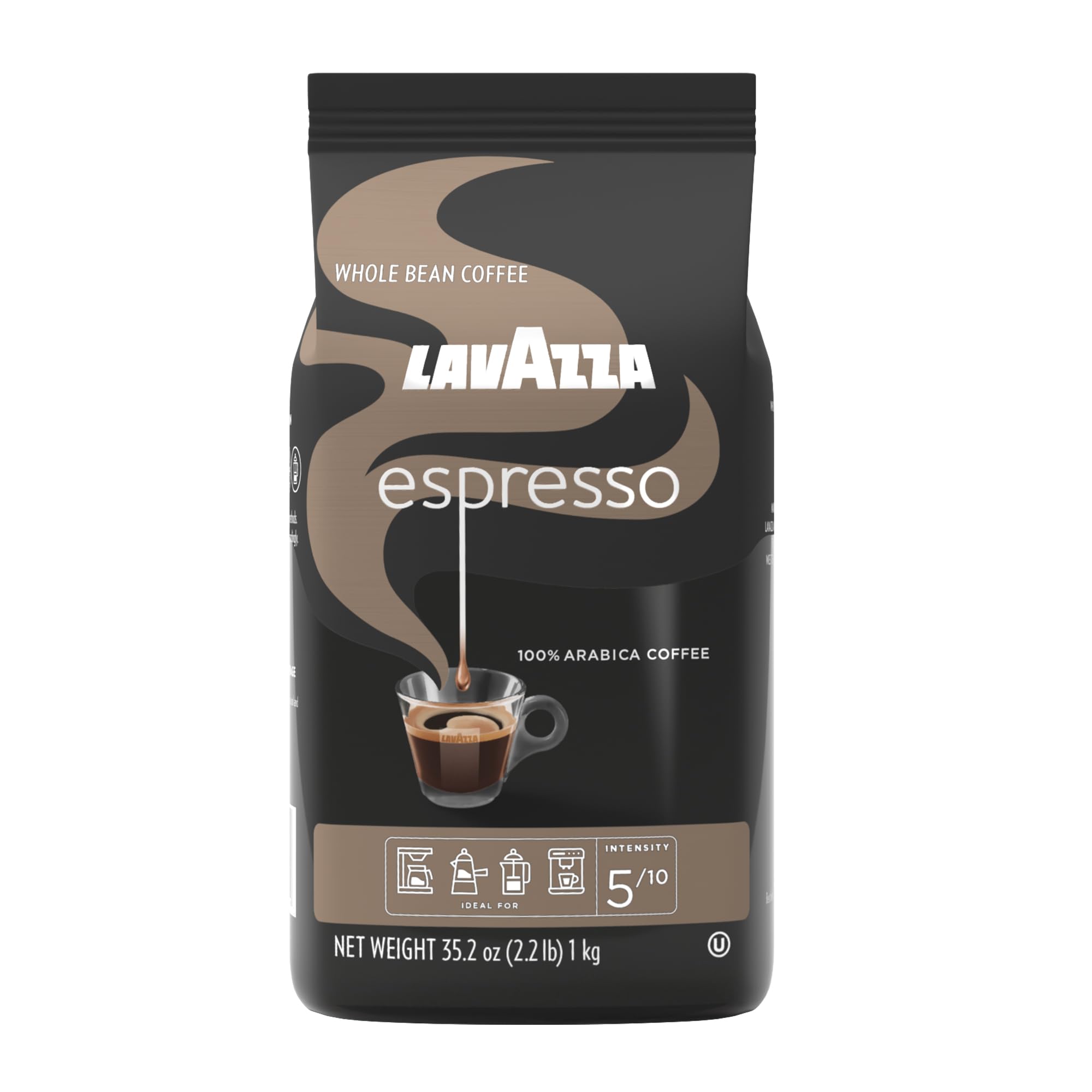 Lavazza Espresso Italiano Whole Bean Coffee Blend, Medium Roast, 2.2 Pound Bag (Packaging may vary) Premium Quality Arabic