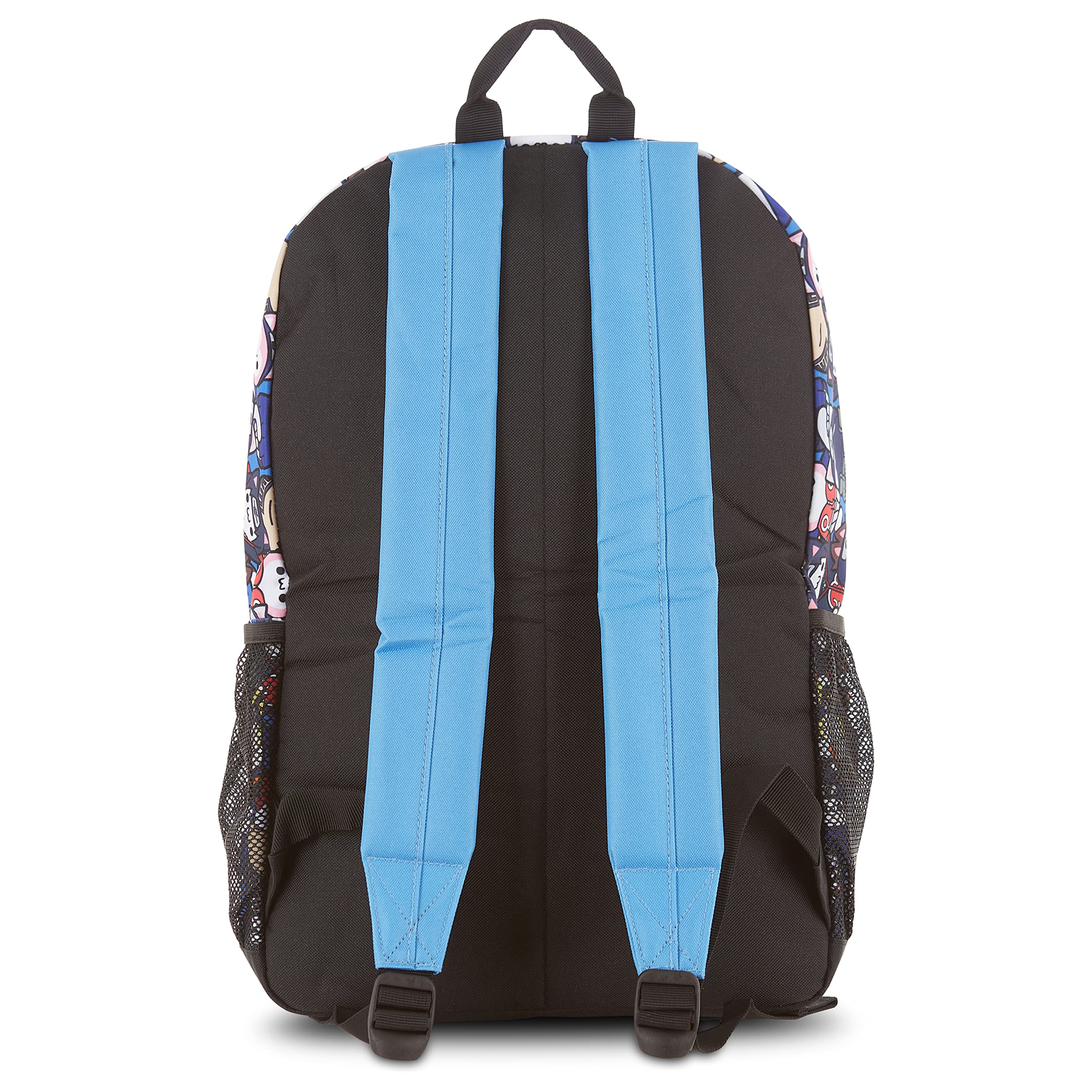 Naruto Cat Nyaruto! Allover Backpack Defense Battle of Konoha Bookbag - Nyaruto! Knapsack for All (Blue)