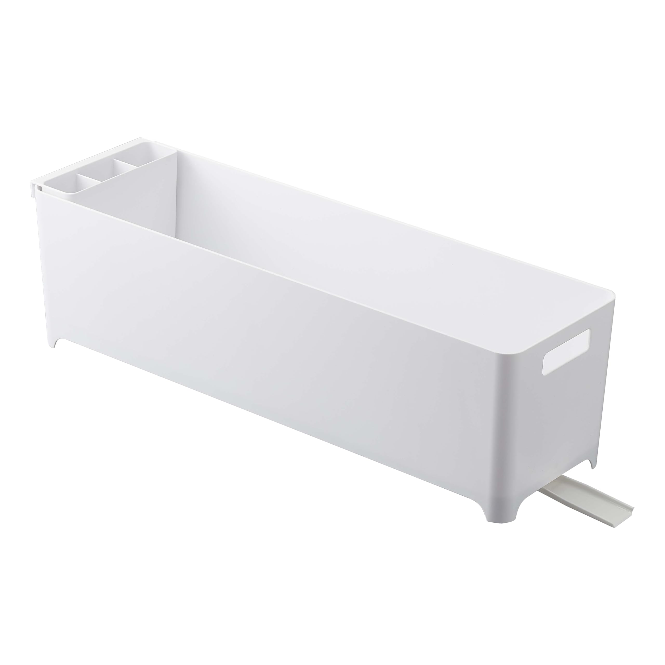 YAMAZAKI home 4314 Slim Dish Drainer Basket-Modern Kitchen Strainer Rack, One Size, White